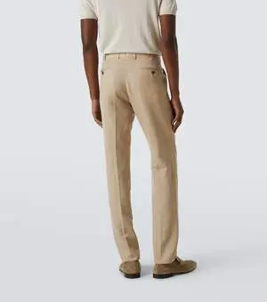 Zegna Trofeo Wool And Linen Suit - Beige