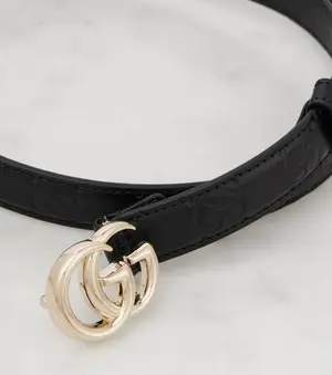 Gucci Gg Marmont Leather Belt - Black