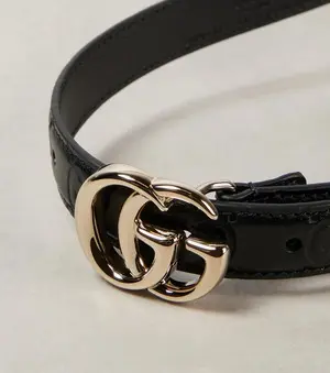 Gucci Gg Marmont Leather Belt - Black
