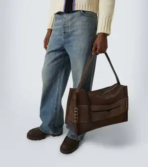 JW Anderson Loafer Large Suede Shoulder Bag