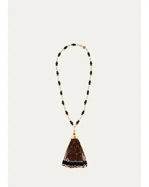 GRAZIA AND MARICA VOZZA 18k Yellow Gold Pendant Tassel Necklace - Multi