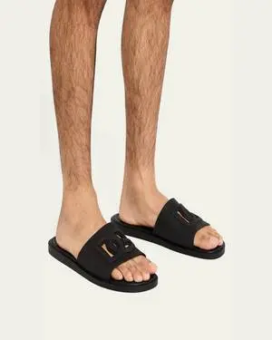 Dolce & Gabbana Rubber Slides - Black