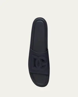 Dolce & Gabbana Rubber Slides - Black