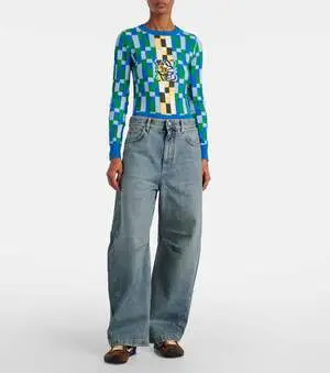 Loewe Anagram Barrel-leg Jeans