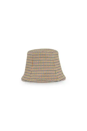 Rosetta Getty Paneled Houndstooth Bucket Hat - Natural