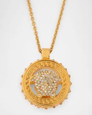Versace Crystal Medusa '95 Pendant Necklace - Gold