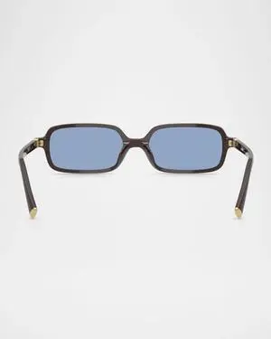Miu Miu 11zs Rectangular Sunglasses - Brown