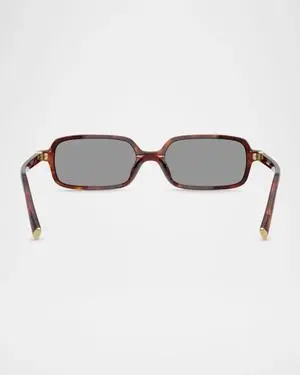 Miu Miu 11zs Rectangular Sunglasses - Grey