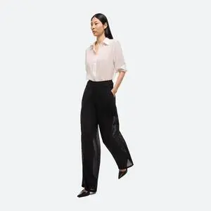 Helmut Lang Sheer Double-pleated Trousers