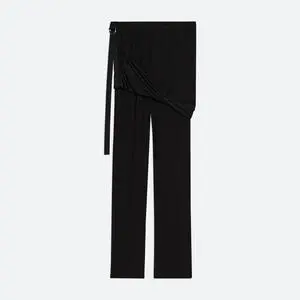 Helmut Lang Lyocell Jersey Pants With Attached Skirt