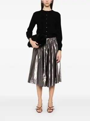 FORTE_FORTE Metallic Midi Skirt