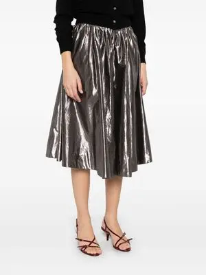 FORTE_FORTE Metallic Midi Skirt