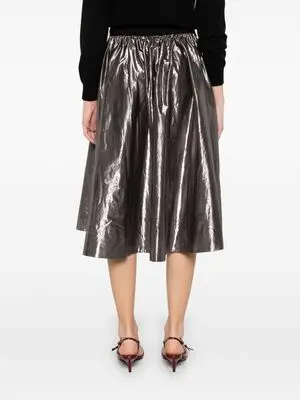 FORTE_FORTE Metallic Midi Skirt