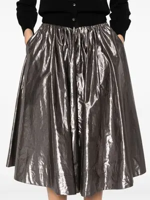 FORTE_FORTE Metallic Midi Skirt