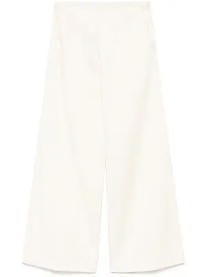 FORTE_FORTE Twill Straight-leg Trousers