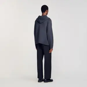 Sandro Milano Knit Hooded Cardigan