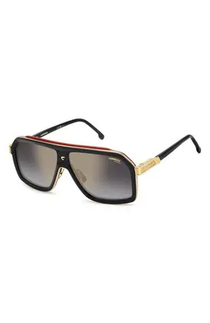 Carrera Eyewear 60mm Gradient Aviator Sunglasses - Black Red/ Grey