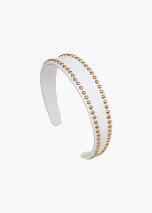 JENNIFER BEHR Chereen Studded Headband Cream Gold
