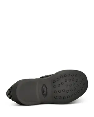 TOD'S Leather Loafer Flats - Black