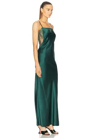 FLEUR DU MAL Lace Long Slip Dress