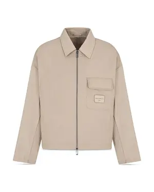 Emporio Armani Regular Fit Nylon Trucker Jacket