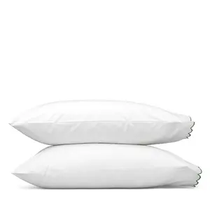 MATOUK Dakota Percale King Pillowcase, Set Of 2 - Palm