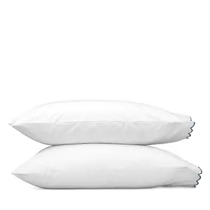 MATOUK Dakota Percale King Pillowcase, Set Of 2 - Steel Blue