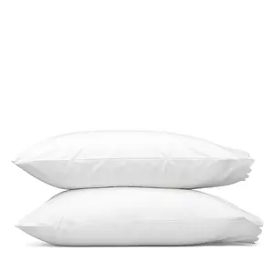 MATOUK Dakota Percale King Pillowcase, Set Of 2 - White