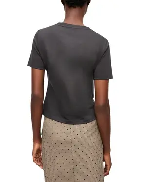 GANNI Heavy Heart Tonal Logo Tee