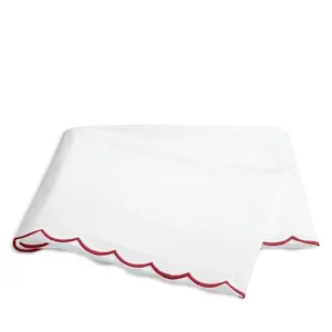 MATOUK Dakota Percale Flat Sheet, King - Red