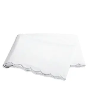 MATOUK Dakota Percale Flat Sheet, King Silver