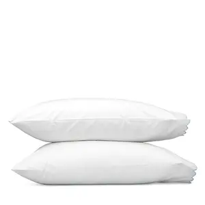 MATOUK Dakota Percale Standard Pillowcase, Set Of 2 - Light Blue
