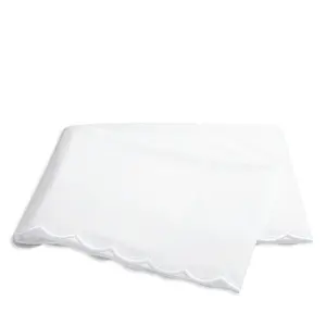 MATOUK Dakota Percale Flat Sheet, Twin - White