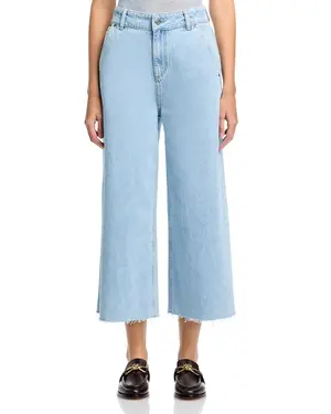BOSS Sorcerous High Rise Wide Leg Jeans