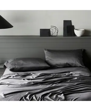 ETTITUDE Cleanbamboo Signature Sateen Pillowcase Set - Slate