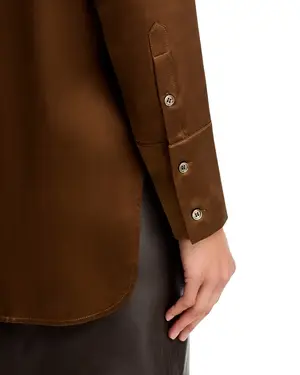 Co Name' Silk Satin Button-down Shirt
