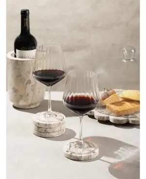 GAURI KOHLI Tasmania Brown Onyx Coasters, Set Of 4