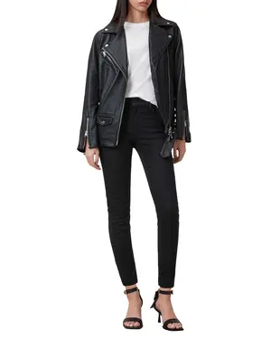 ALLSAINTS Miller High Rise Skinny Jeans - Black