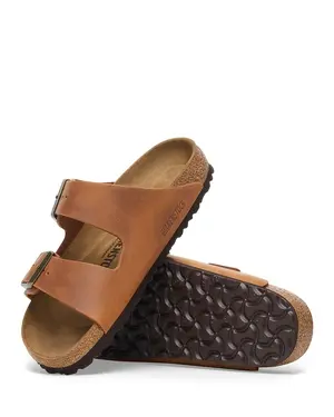 BIRKENSTOCK Arizona Slide Sandals - Cognac