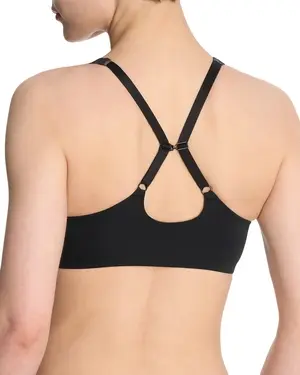 Natori Pure Luxe Convertible Lace Strap Bra - Black