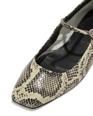 AeydĒ Uma Snake Print Ballerinas