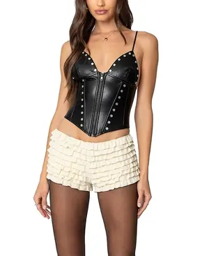 EDIKTED Studded Corset Top - Black