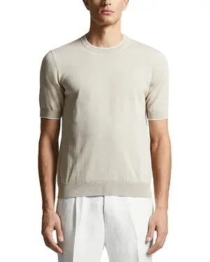 Peserico Knit Ribbed Short Sleeve Tee
