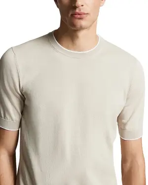 Peserico Knit Ribbed Short Sleeve Tee