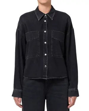 AGOLDE Myah Cropped Denim Shirt
