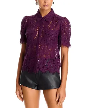Generation Love Lace Shirt - Plum