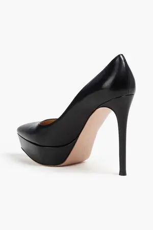 GIANVITO ROSSI Dasha Leather Platform Pumps - Black