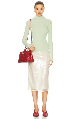 Victoria Beckham Long Sleeve Top - Jade