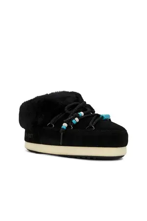 Moon Boot Evx Mule Suede Bead - Black & Black