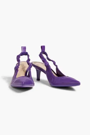 GIANVITO ROSSI Alina Leather Slingback Pumps - Purple